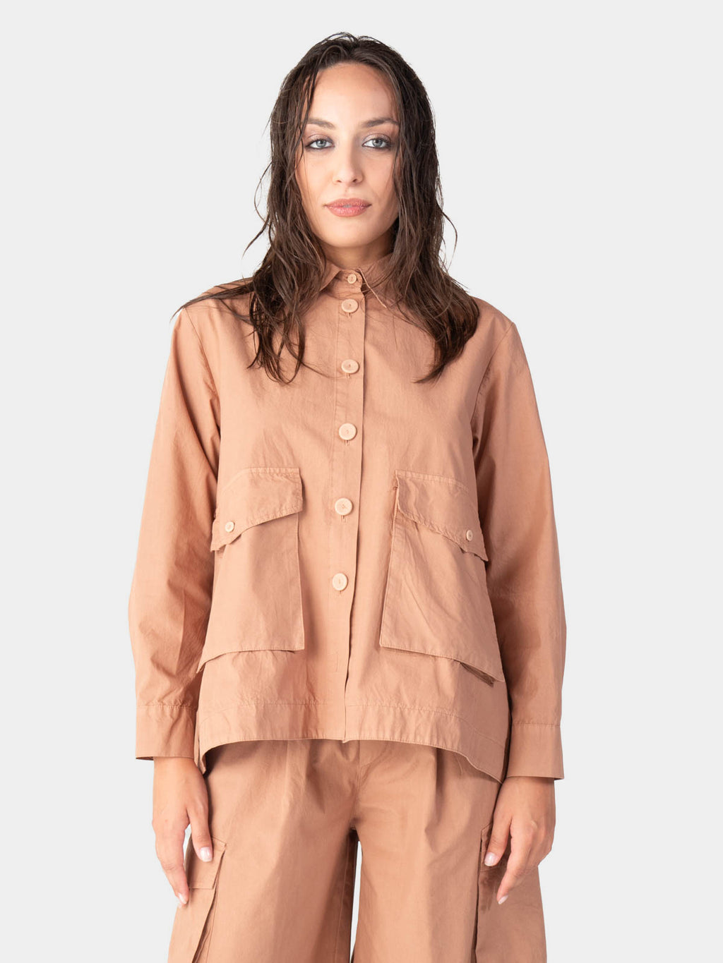 Hi-Lo Bellow Pocket Swing Cotton Jacket – Baci Fashion