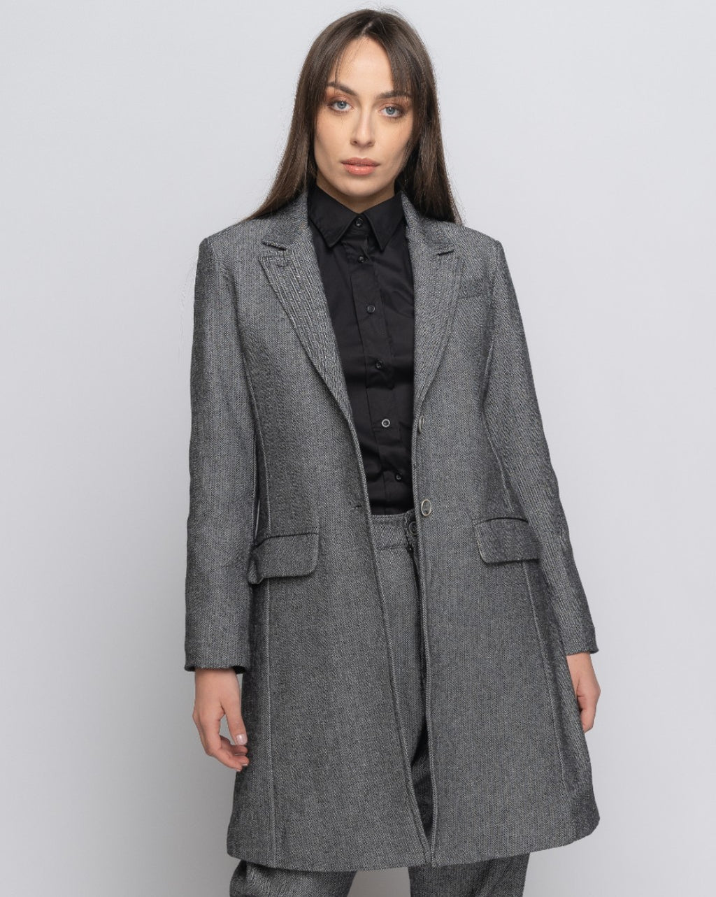 Organic Cotton Lining Herringbone Overcoat – Baci Fashion
